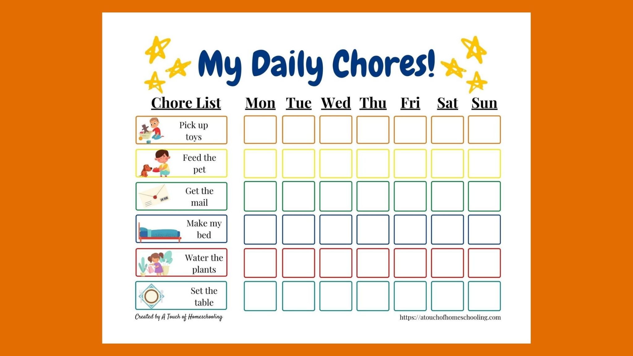 Free Printable Chore Chart for Toddlers - Start Teaching Responsibility!