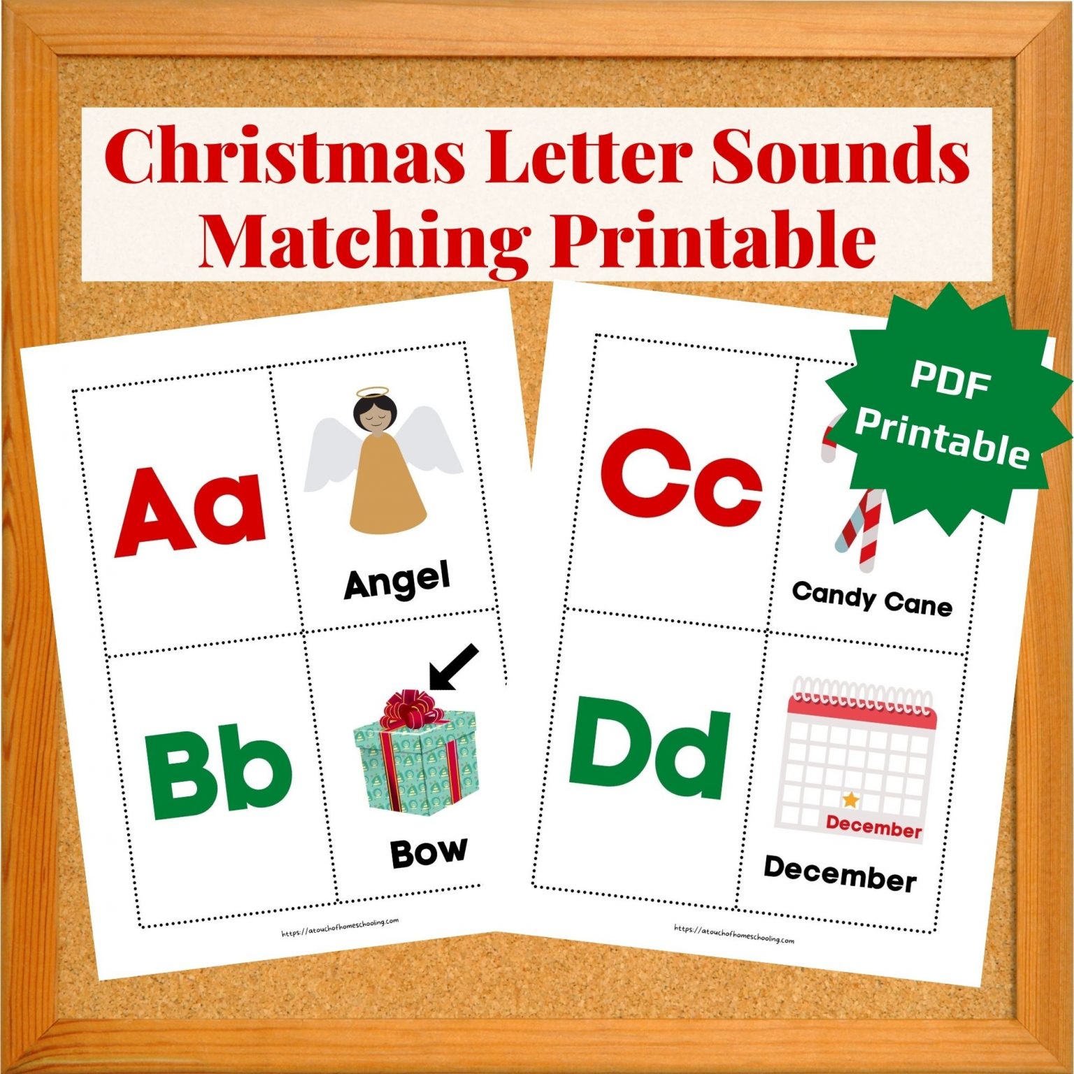 FREE Christmas Alphabet Printable Worksheets for Preschool & Kindergarten