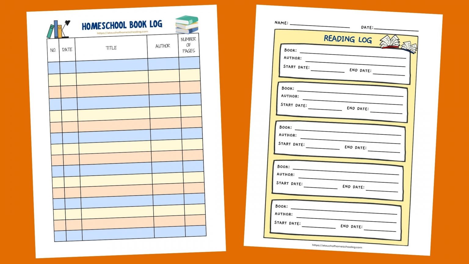 FREE Printable Homeschool Book Log - Reading Log for Kids