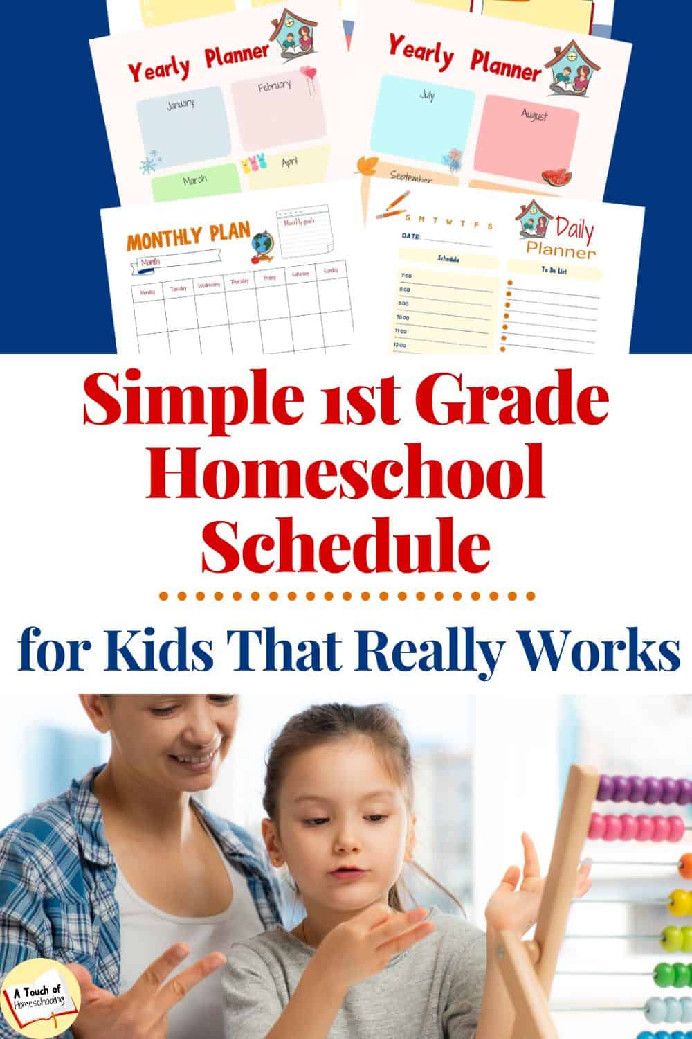 Simple 1st Grade Homeschool Schedule for Kids That Really Works - A ...